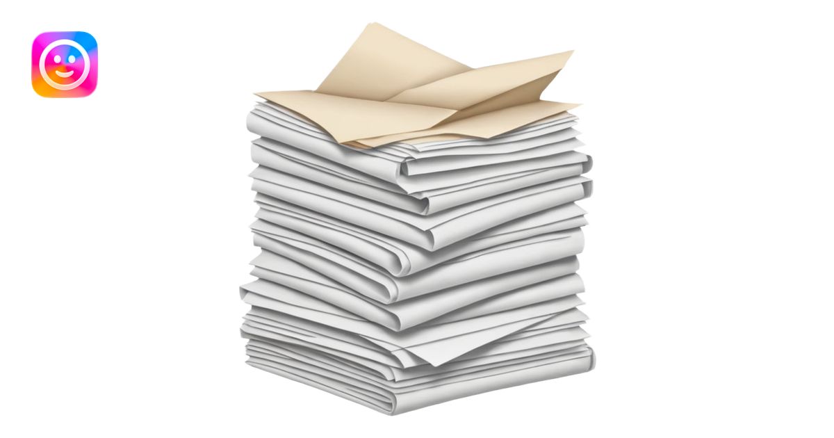 Pile of papers emoji | AI Emoji Generator