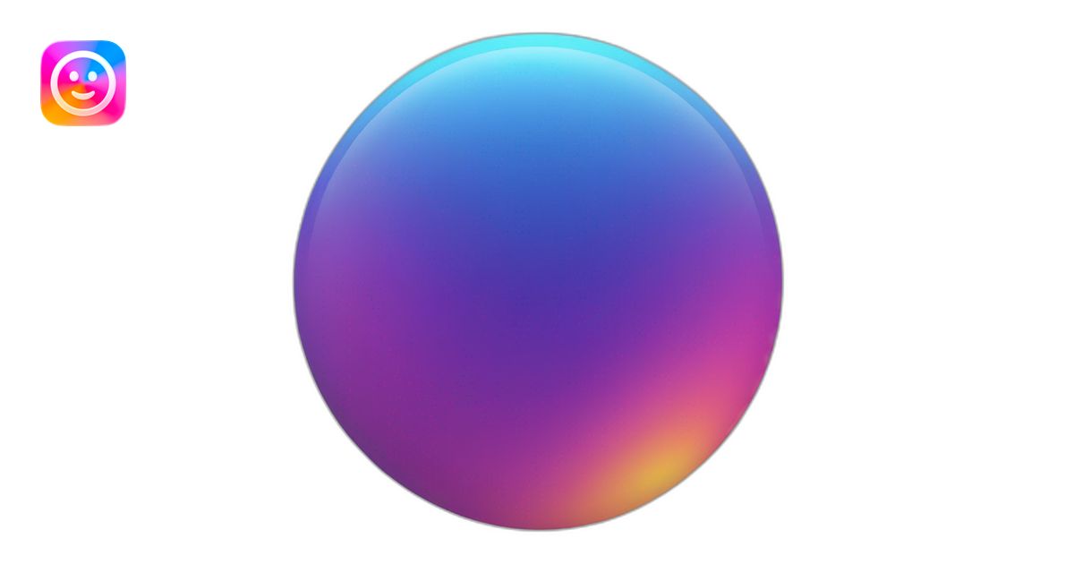 ion learning gradient sphere logo hd emoji | AI Emoji Generator