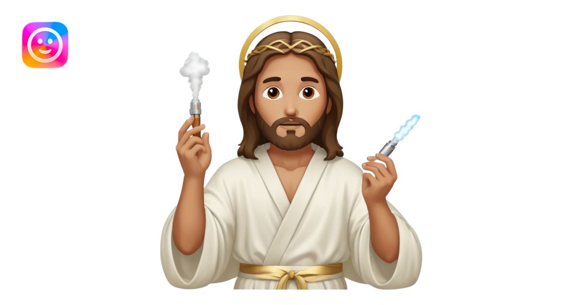 jesus hitting a vape emoji | AI Emoji Generator