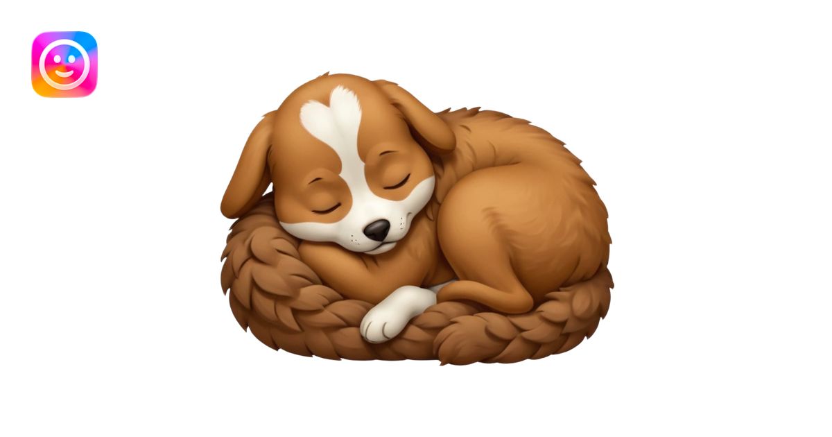 perro dormido emoji | AI Emoji Generator