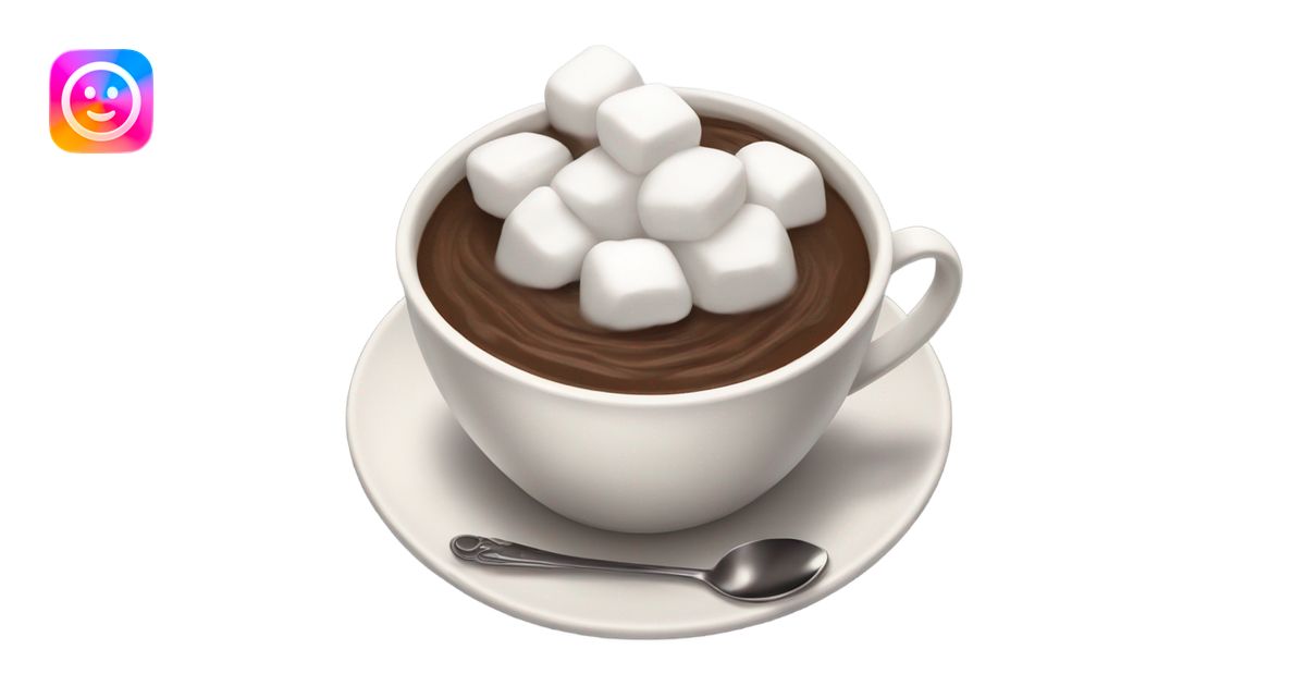 Hot chocolate with marshmallows emoji | AI Emoji Generator
