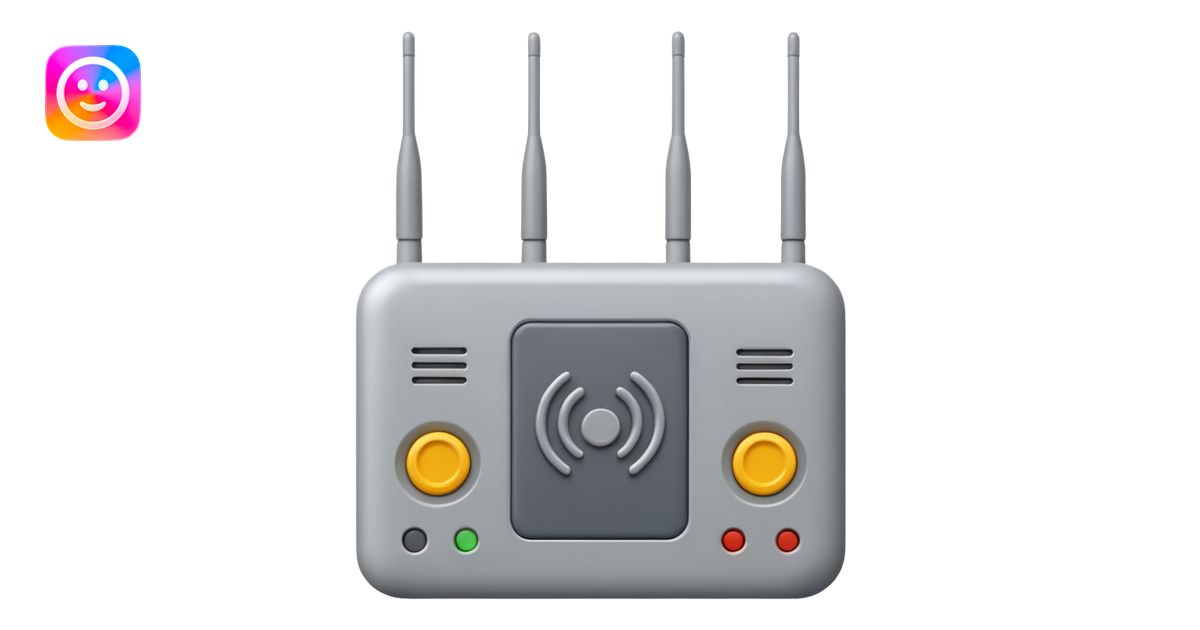 a real, highly realistic modem with antennas emoji | AI Emoji Generator
