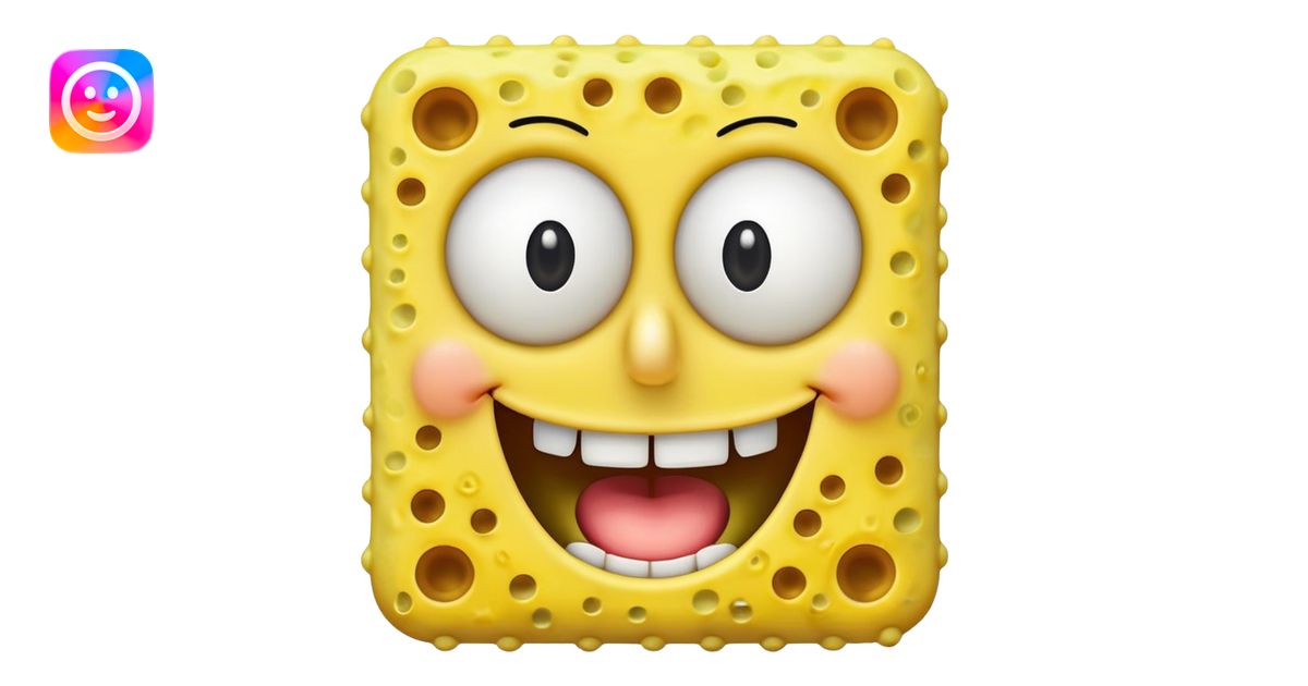 spongebob smiling with teeth emoji | AI Emoji Generator