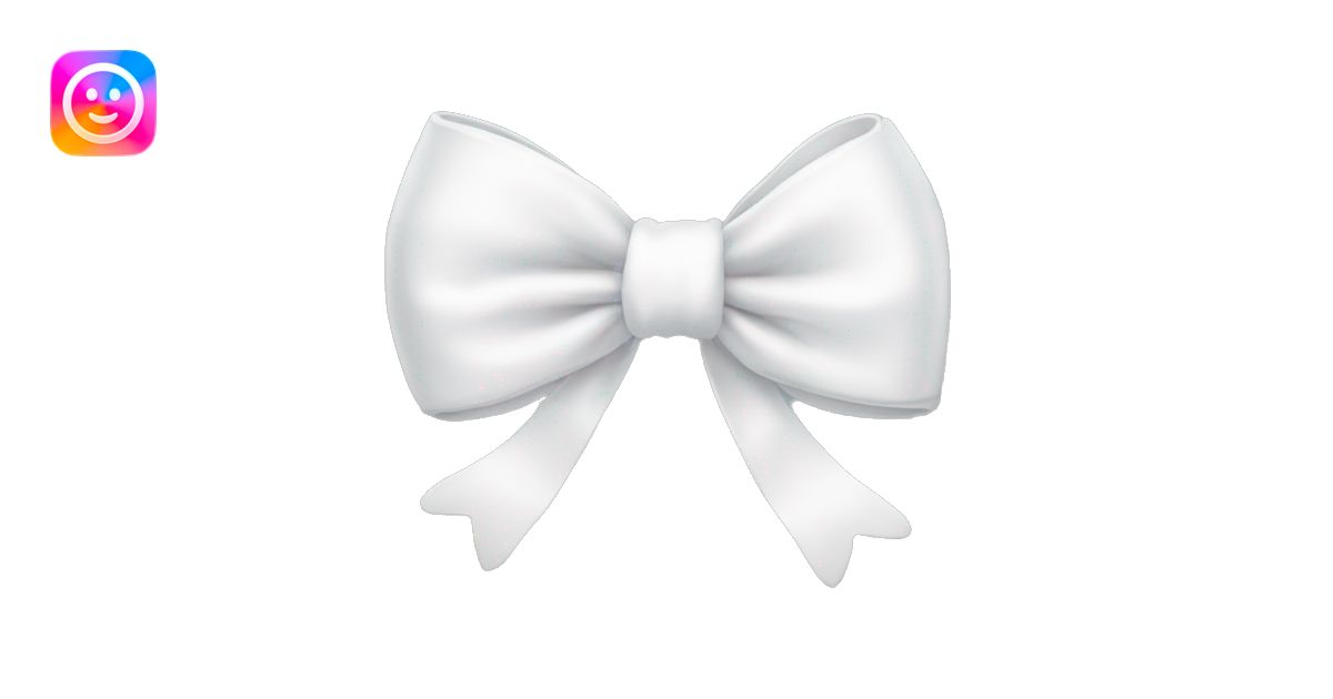 Cute white bow emoji | AI Emoji Generator