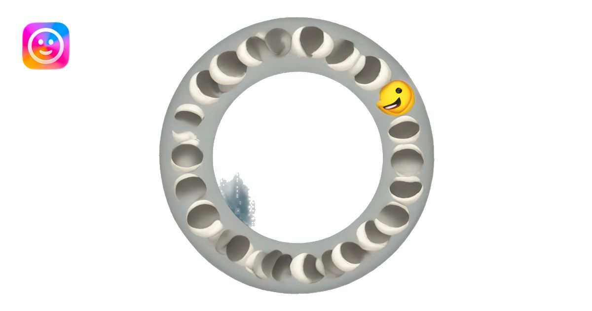 moon phases with snake wrapped around emoji | AI Emoji Generator