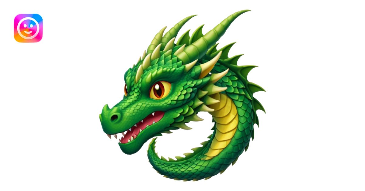 A realistic dragon emoji | AI Emoji Generator