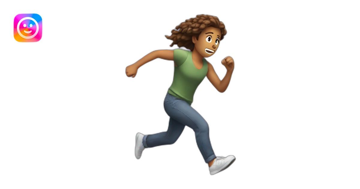 Me running away from my problems emoji | AI Emoji Generator