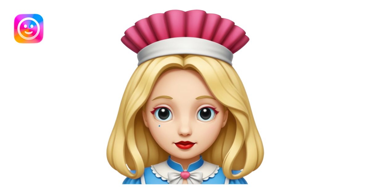 Alice in wonderland off with her head emoji | AI Emoji Generator