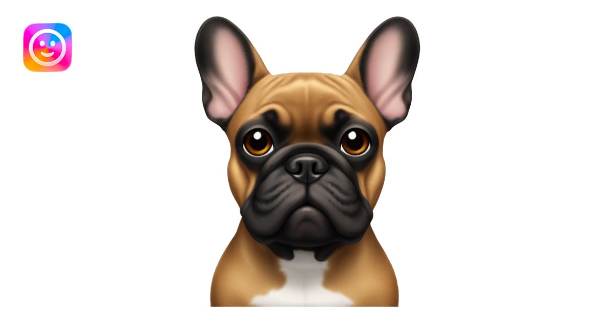 Red fawn black mask French bulldog emoji | AI Emoji Generator