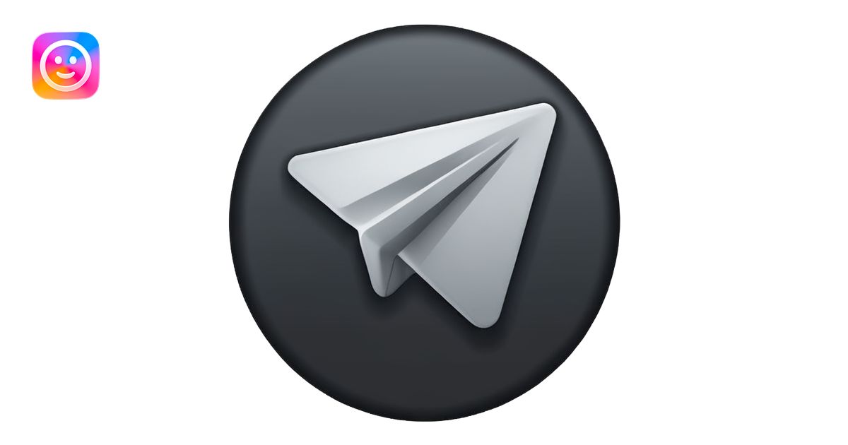 create a app iconj of the telegram in black-grey emoji | AI Emoji Generator