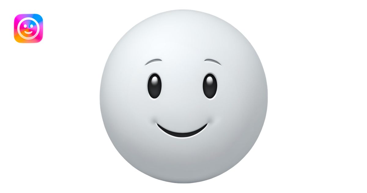 3d white sphere emoji | AI Emoji Generator