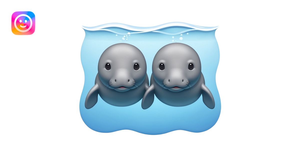 two manatees not togheter emoji | AI Emoji Generator