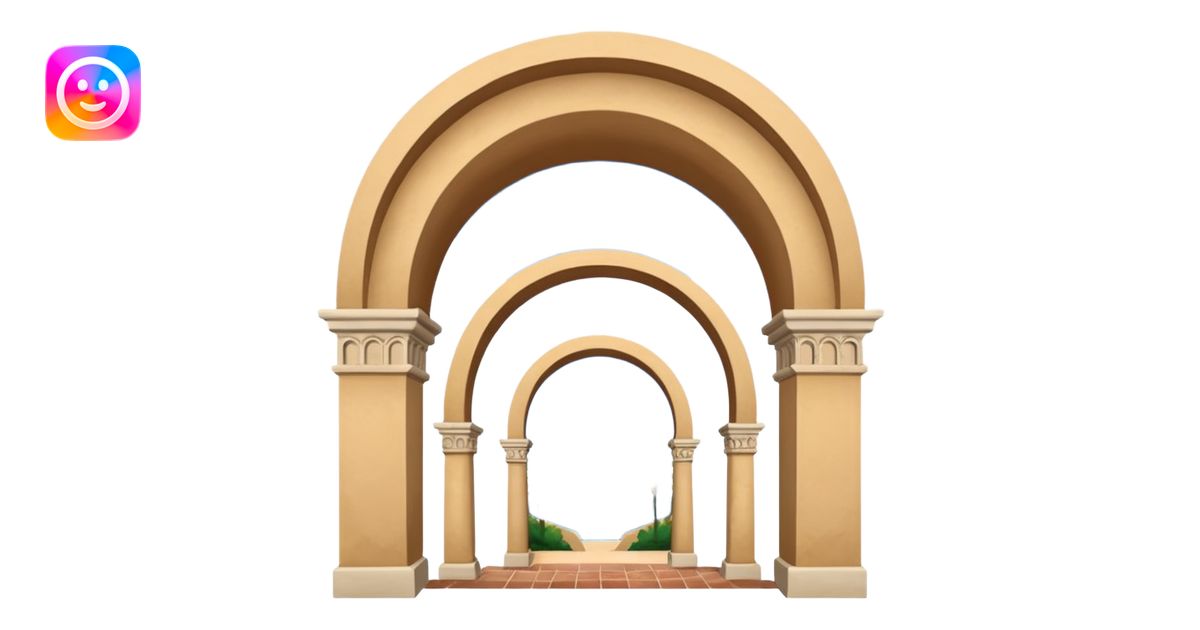 three arches like santa barbara serial emoji | AI Emoji Generator