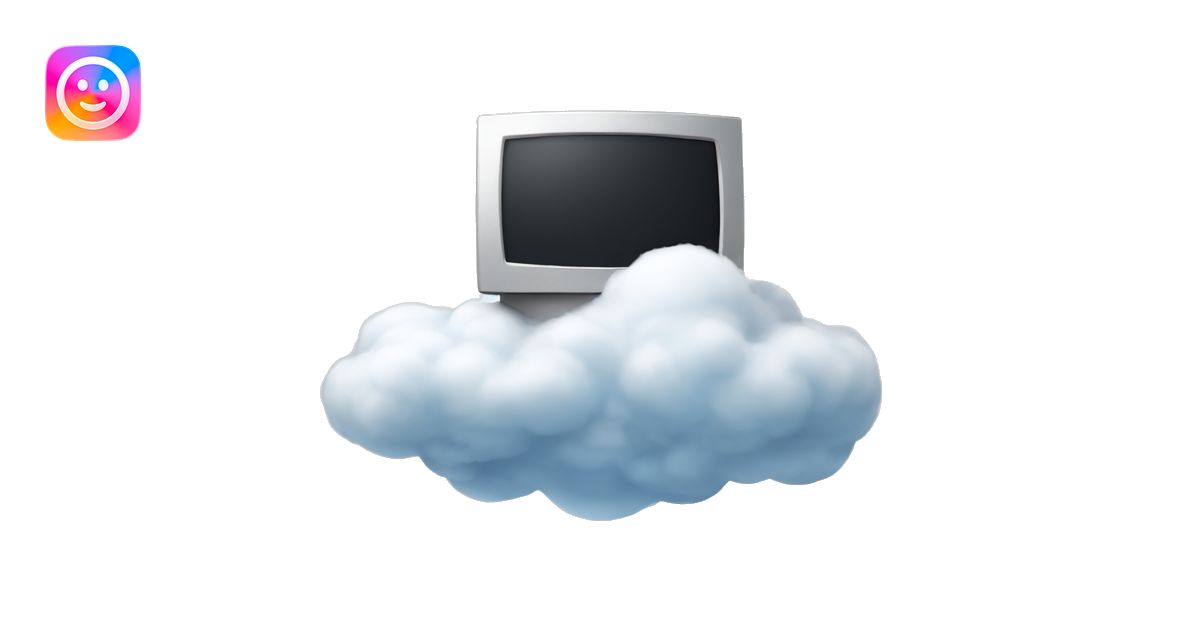 monitor on top of a cloud emoji | AI Emoji Generator