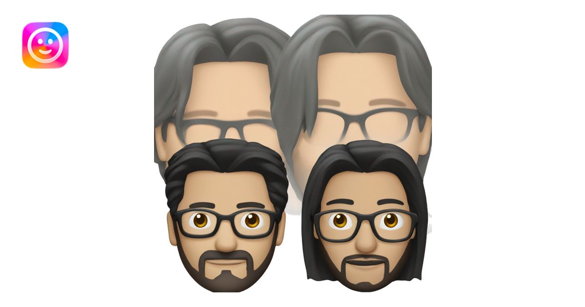 Keanu Reeves in glasses from Matrix emoji | AI Emoji Generator