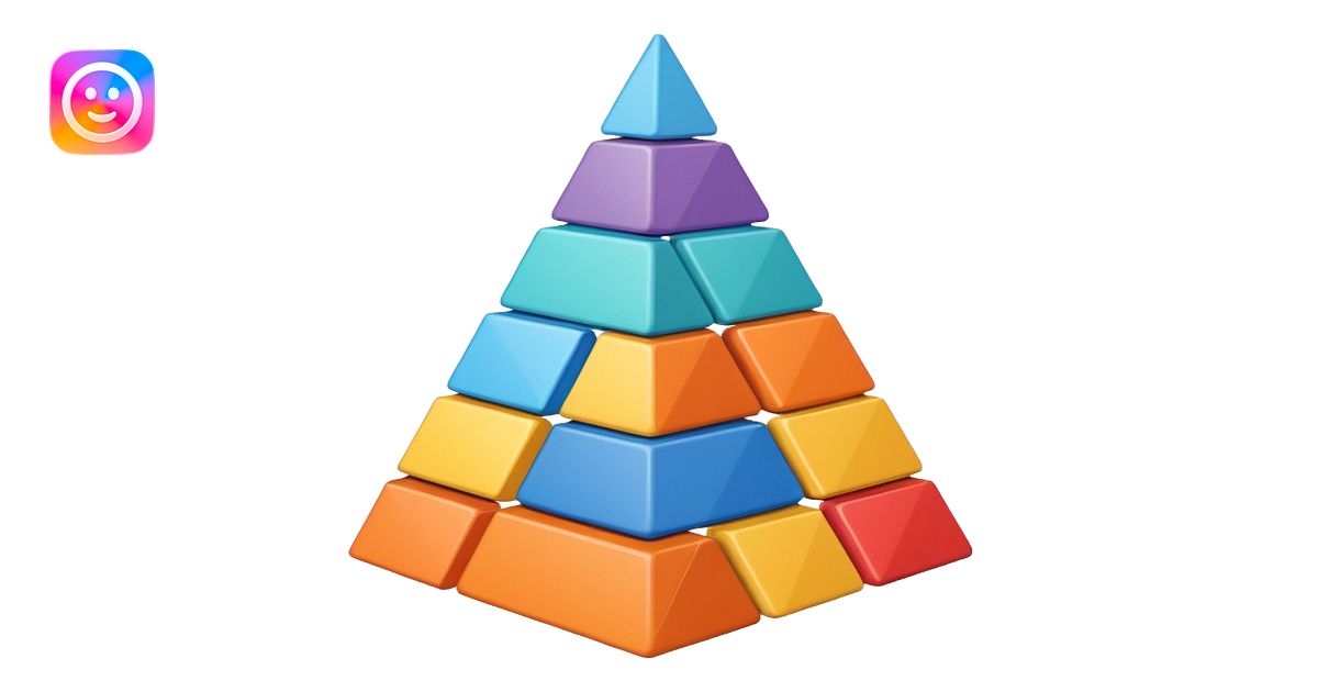 2-d triangle with boxes inside like a bureaucratic system emoji | AI ...