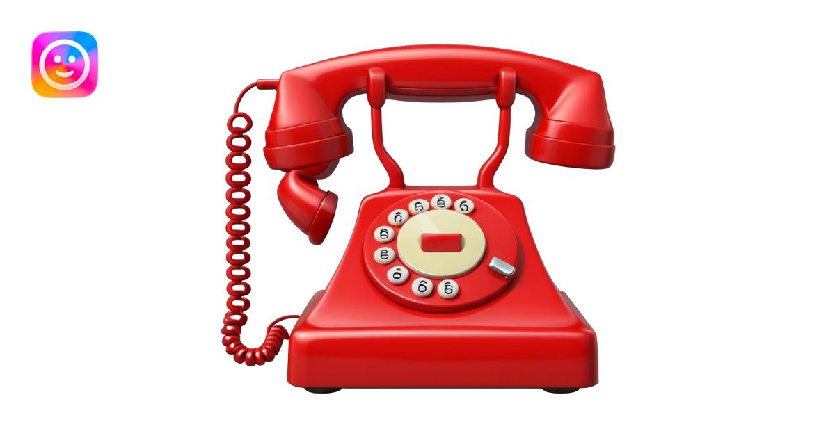 red phone calls emoji | AI Emoji Generator