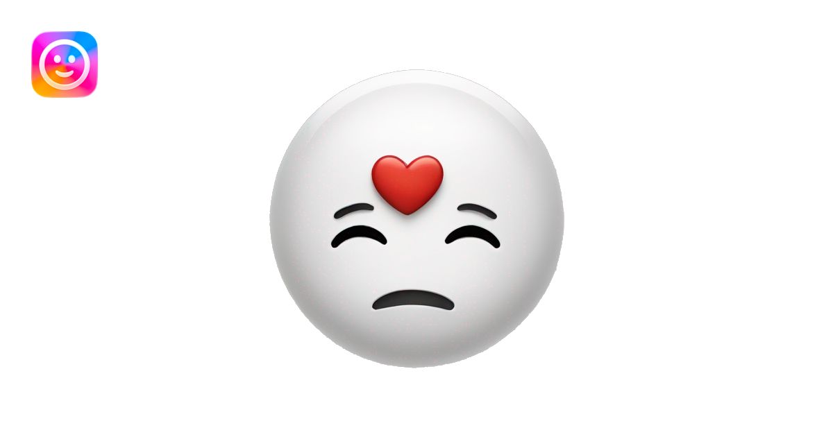 Kissy face with heart on top emoji | AI Emoji Generator