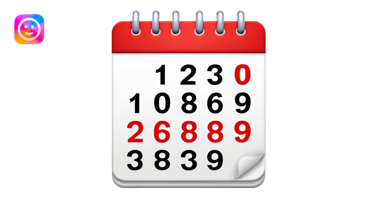 CALENDAR WITH 30 emoji | AI Emoji Generator