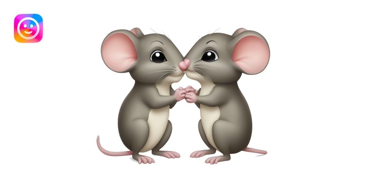 two mice kissing emoji | AI Emoji Generator