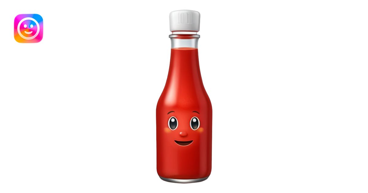 en ketchup som är kär emoji | AI Emoji Generator