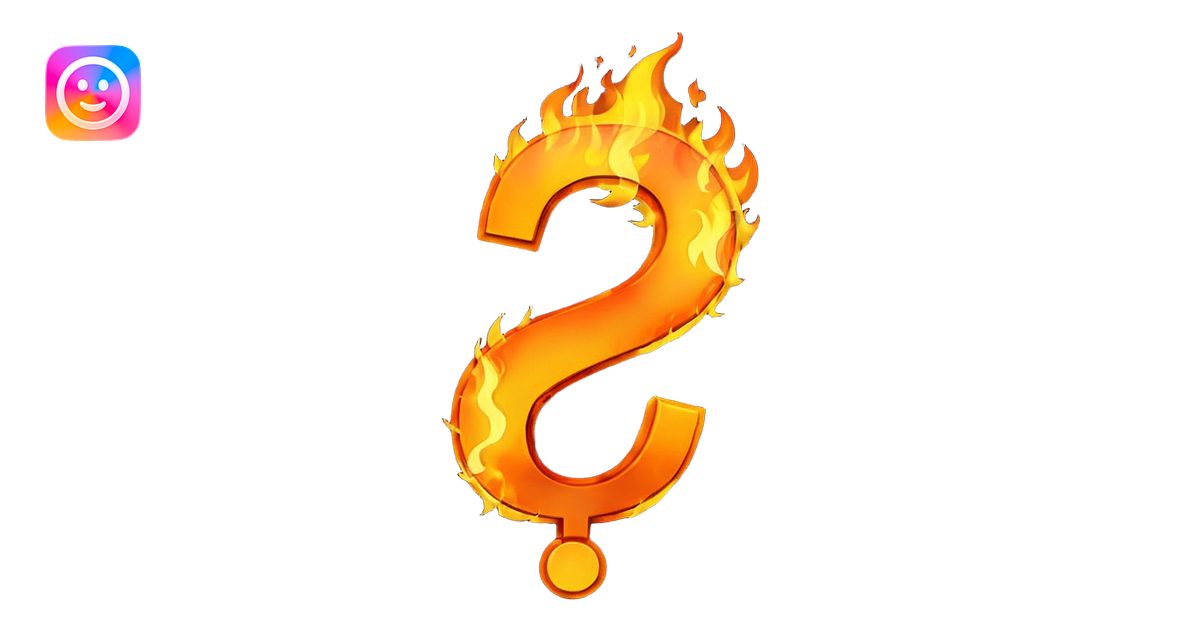 Burning question mark emoji | AI Emoji Generator