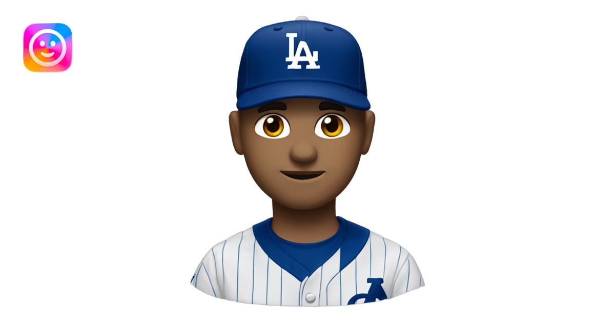 Dean Chapman in a dodgers cap emoji | AI Emoji Generator