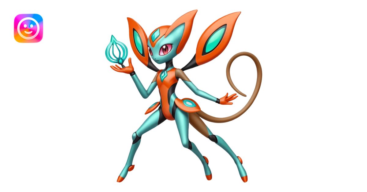 Meloetta-Deoxys-Pokémon-Fakémon-fusion-hybrid-creature emoji | AI Emoji ...