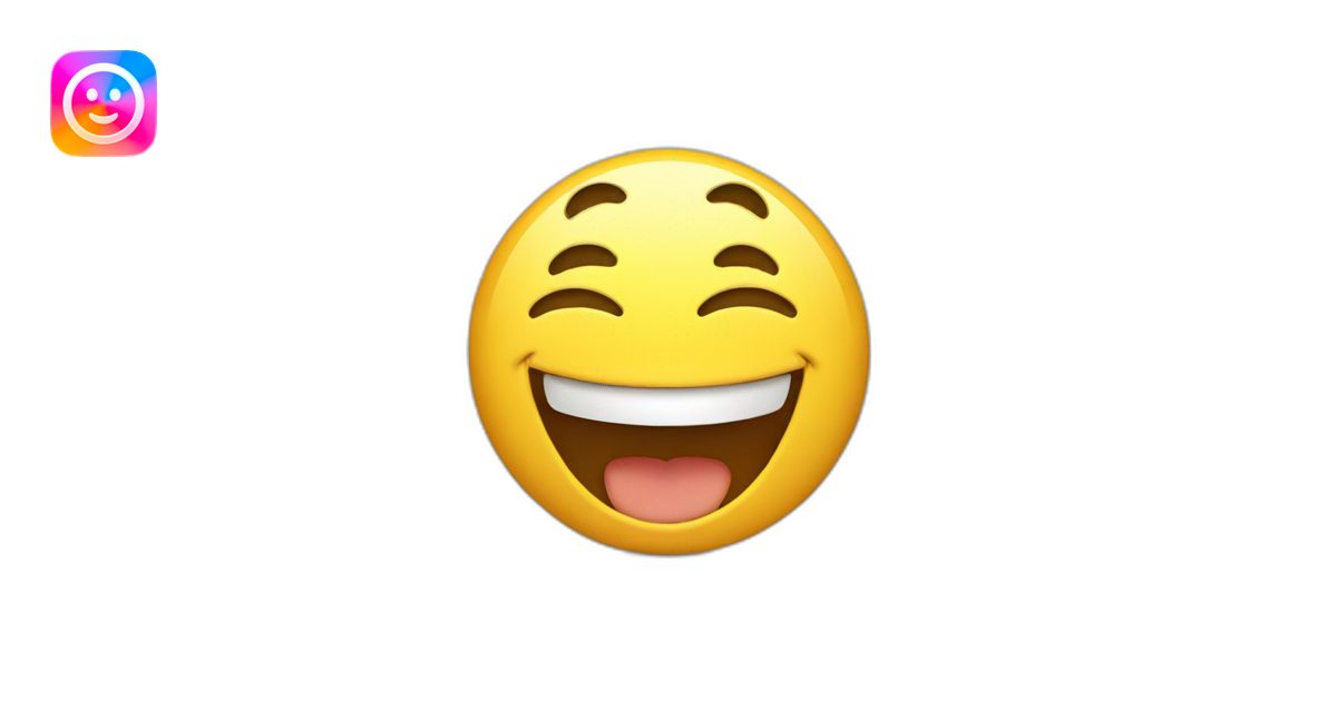 Almost laughing smily emoji | AI Emoji Generator