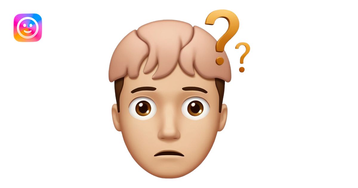 create emoji very is question marks around man head emoji | AI Emoji ...