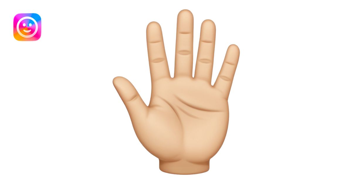 Create a emoji of an open hand but keep the thumb and little finger ...