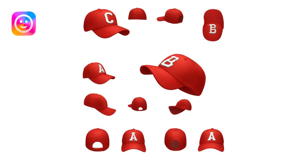 red baseball cap with a C emoji | AI Emoji Generator