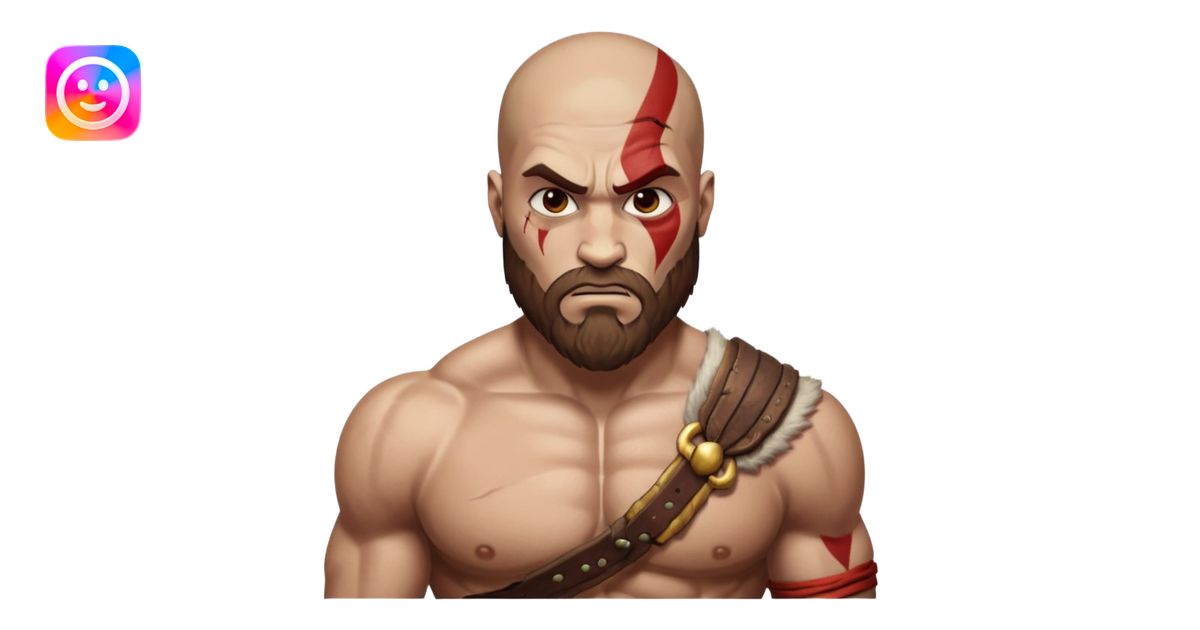 Kratos emoji | AI Emoji Generator