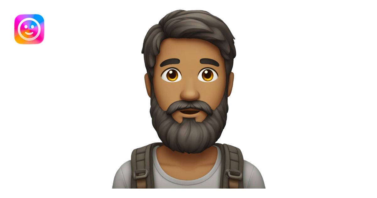 Jeune homme barbu emoji | AI Emoji Generator