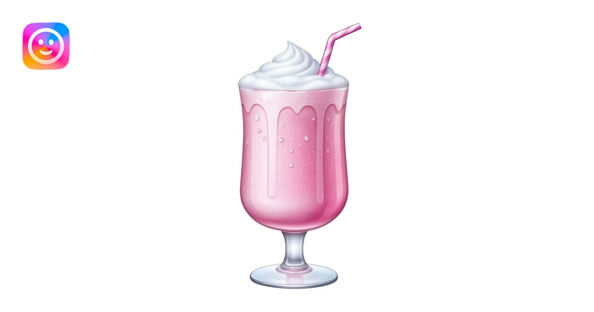 sabrina carpenter glittery pink drink with cold foam emoji | AI Emoji ...
