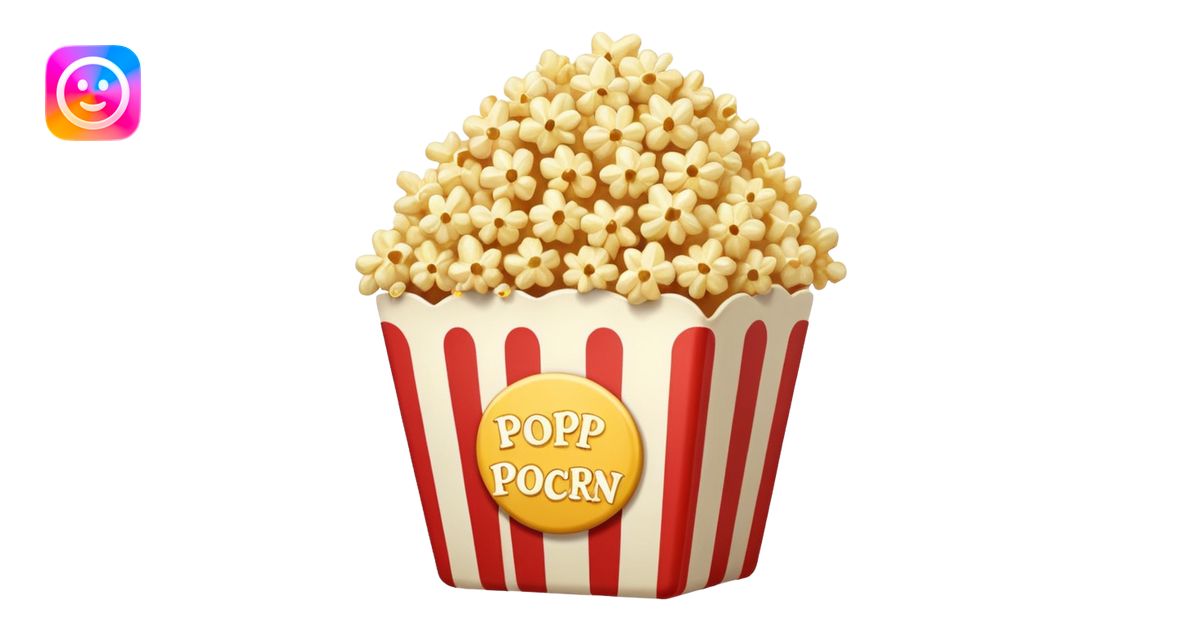 a single grain of Popped Popcorn emoji | AI Emoji Generator