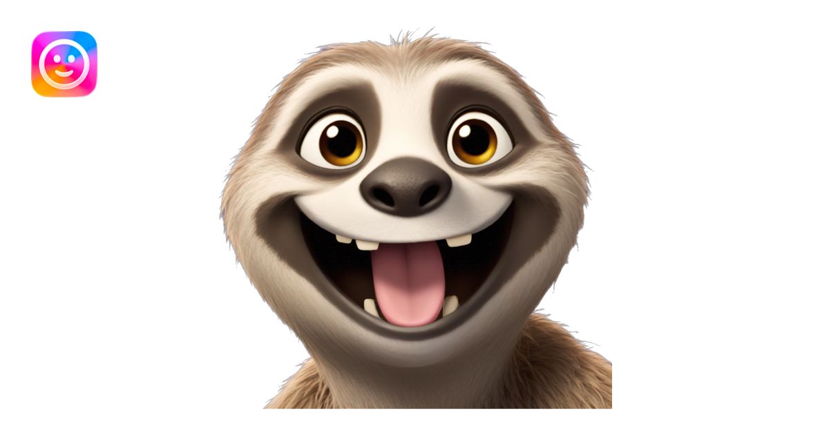 zootopia sloth that's smiling emoji | AI Emoji Generator