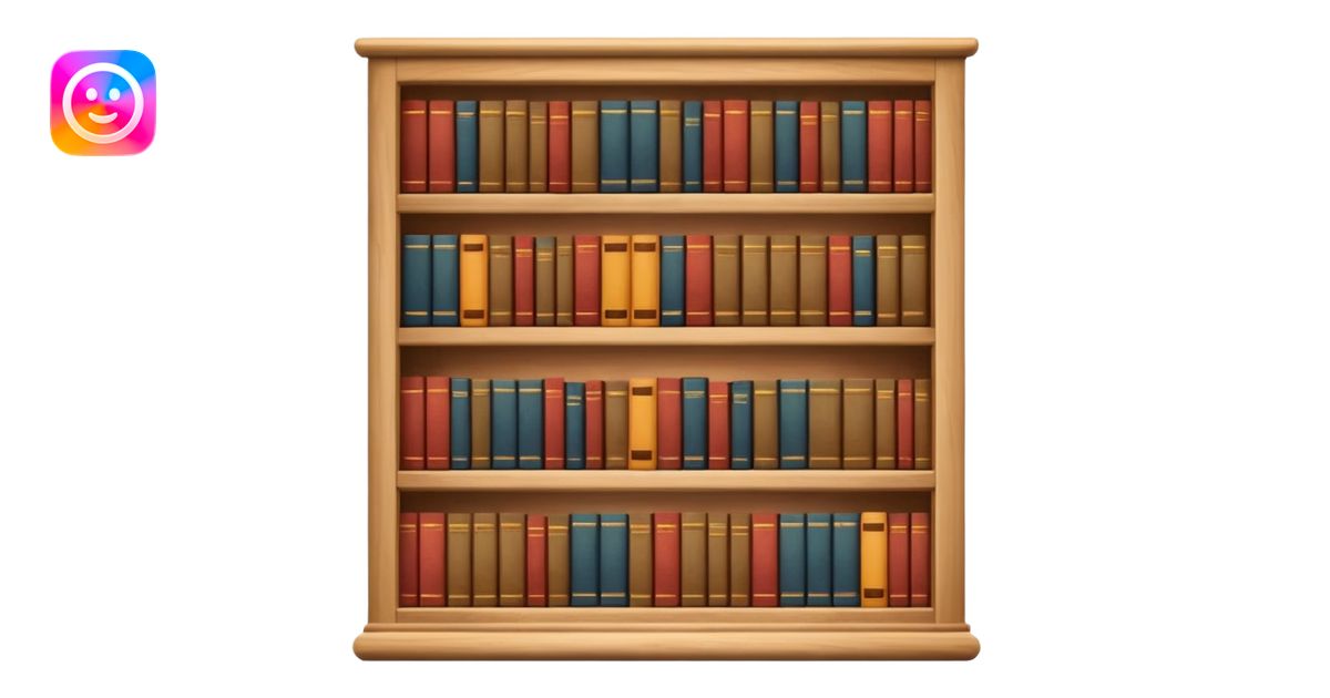 a bookshelf emoji | AI Emoji Generator