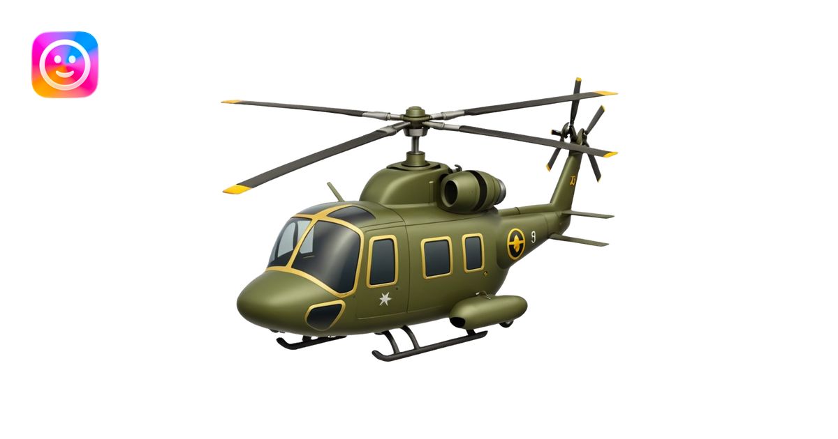 WW2 style helicopter emoji | AI Emoji Generator