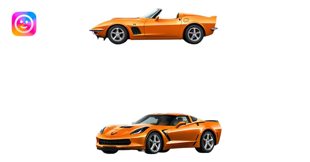 Orange corvette emoji | AI Emoji Generator