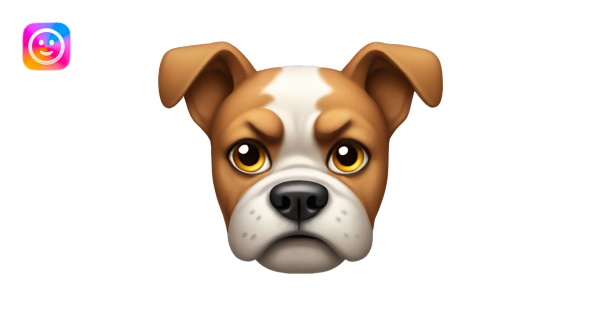 Angry dog emoji | AI Emoji Generator