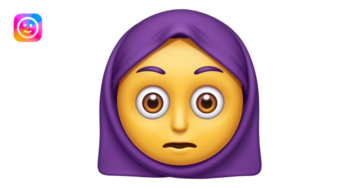 Hazme un emoji de una toalla morada con ojos de Cari con ojos de ...