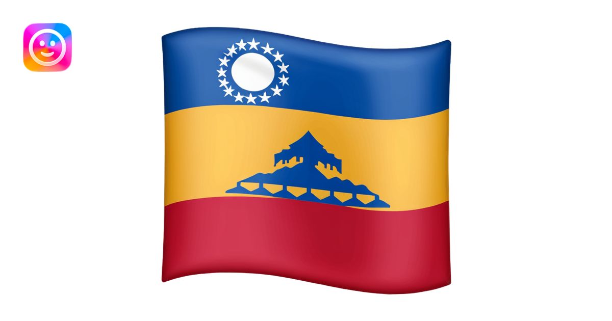 Make me the dardania flag of kosovo as a IOS emoji emoji | AI Emoji ...