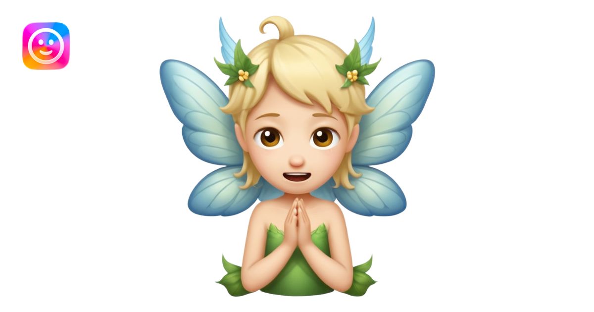 A little fairy, with wings, , do more different emotional, she cry ...