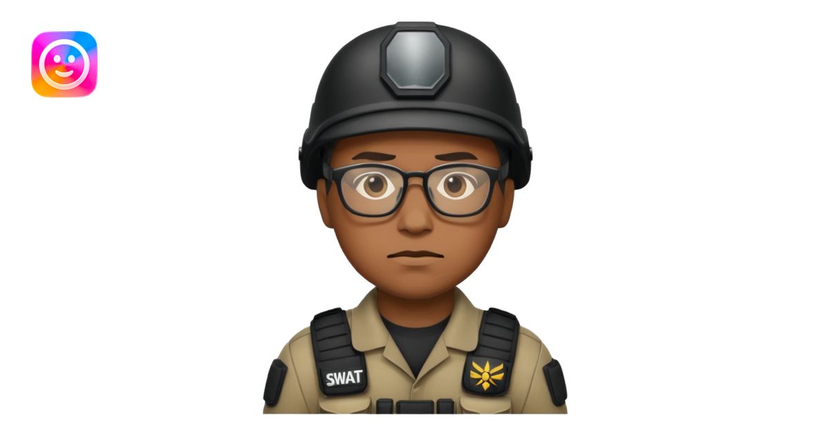 swat with glasses emoji | AI Emoji Generator