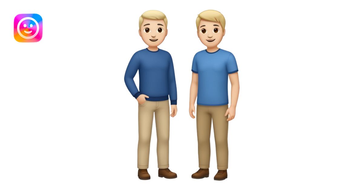 two mans talking full body emoji | AI Emoji Generator