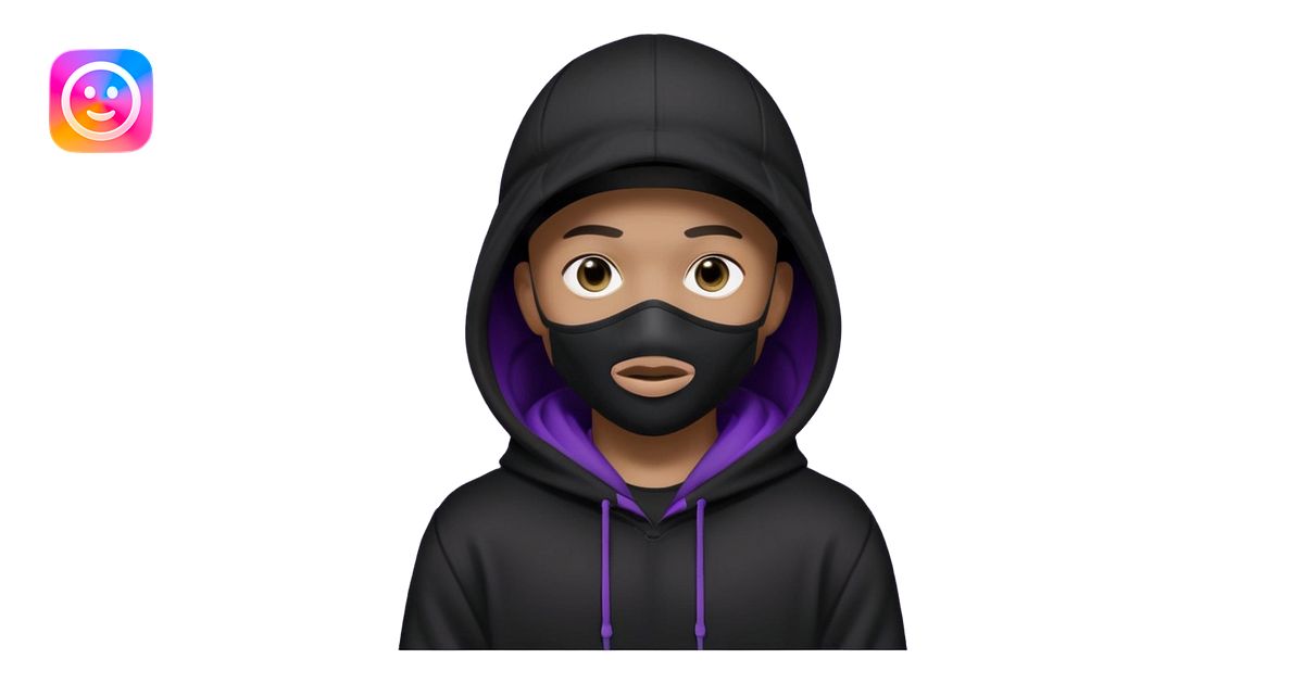 Cartoon blacked character related to a shadow, with all black clothes ...