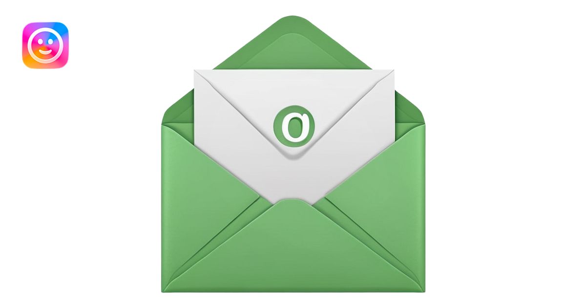 green envelope with letter in it emoji | AI Emoji Generator
