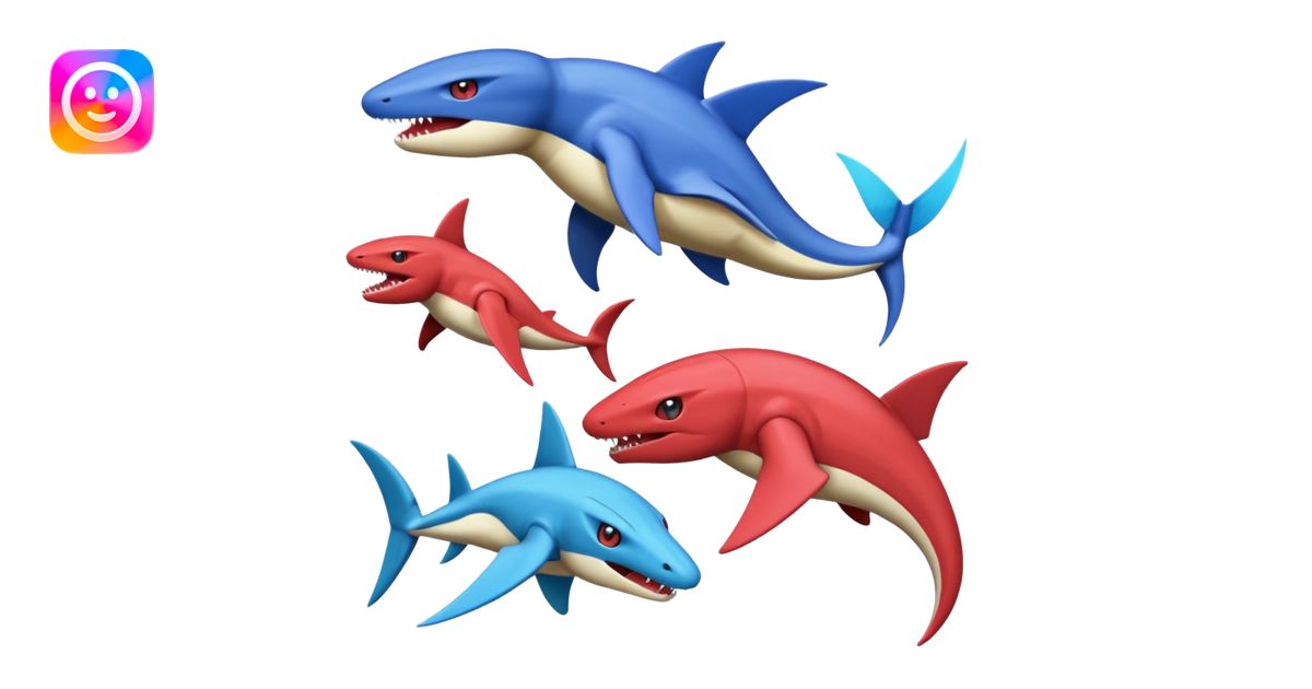 Genesect-Deoxys-Garchomp-Koraidon-Salamence-Latios-Sharpedo-fusion ...