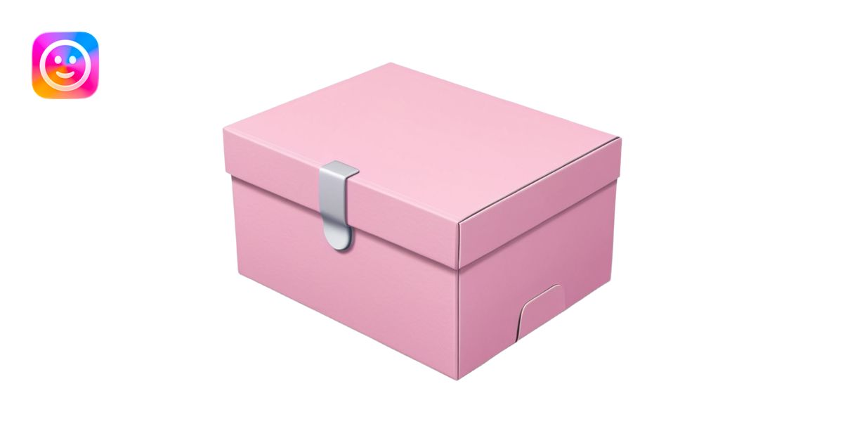 Pink packaging for accessories emoji | AI Emoji Generator